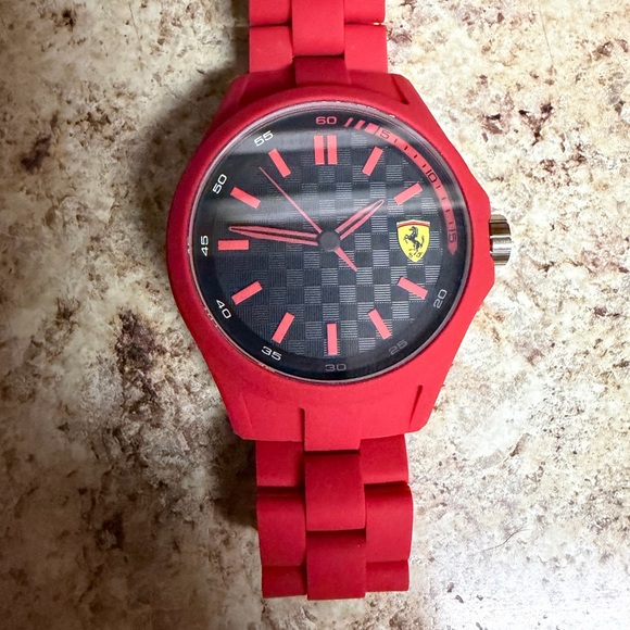 Ferrari | Accessories | Ferrari Scuderia Bold Red And Black Mens Watch ...